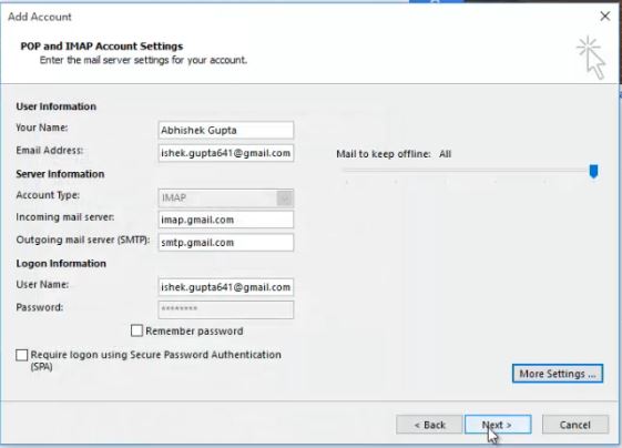How to configure gmail in Outlook 2013 | Gmail IMAP and POP settings ... How to configure gmail in Outlook 2013 | Gmail IMAP and POP settings ...